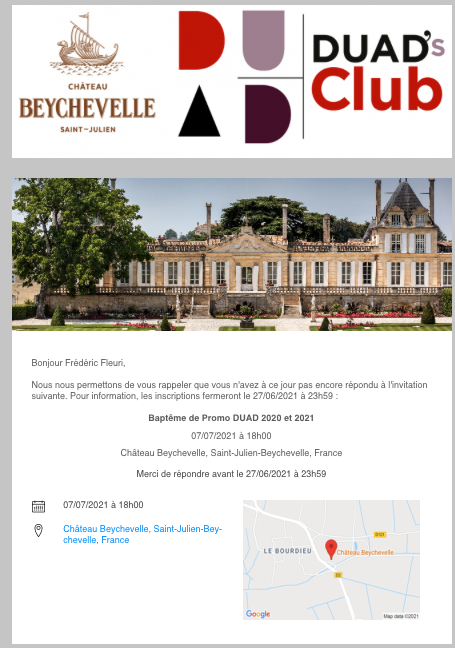 Remise des diplômes 2021 – Duad 2024